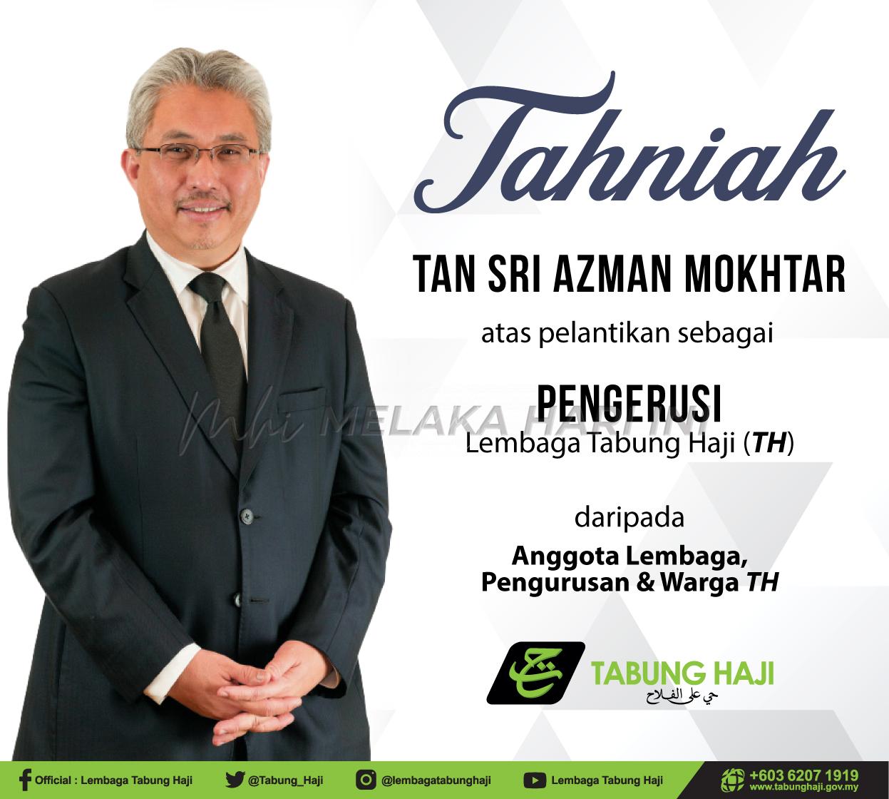 Azman Mokhtar dilantik sebagai Pengerusi TH