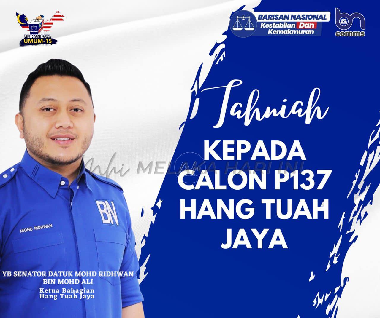 PRU15: BN pertaruh muka baharu di Melaka